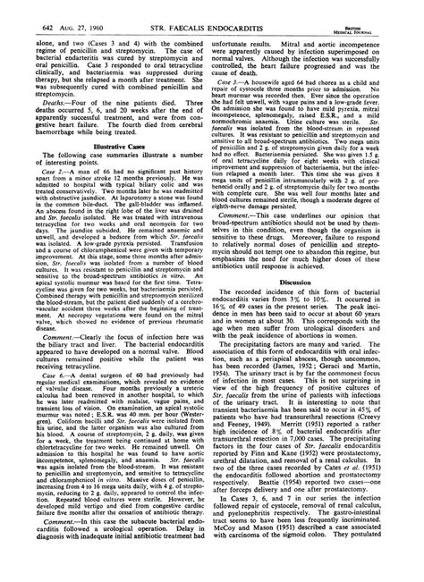 Natural History Of Streptococcus Faecalis Endocarditis Pmc
