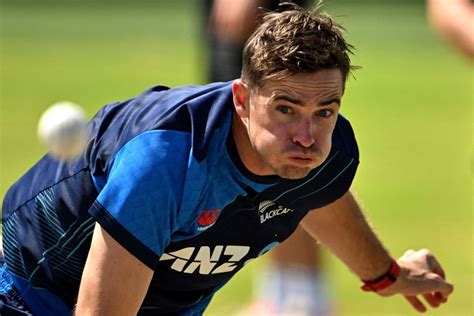 Tim Southee During A Training Session Ahead Of The Semi Final