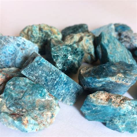 Blue Apatite Crystal With Label Natural Apatite Mineral Blue Apatite