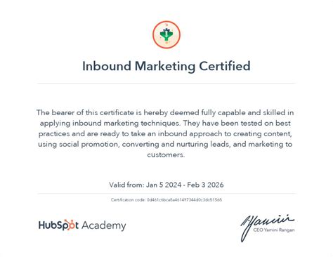 Jasveen Singh On Linkedin Hubspot Academy Inbound Marketing Certification
