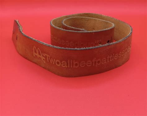 Vintage Mcdonalds Leather Belt Big Mac Ingredients Song Size 3436