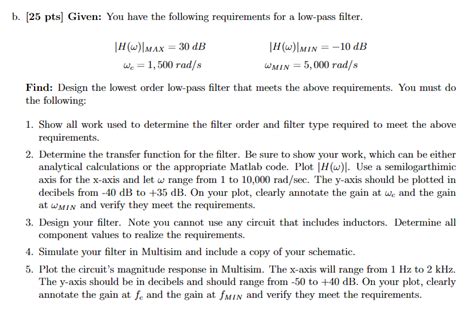 Solved Pts Given You Have The Following Requirements Chegg