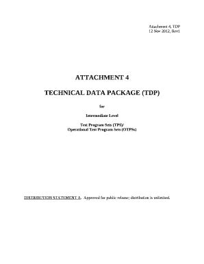 Technical Data Package Template Doc Template PdfFiller
