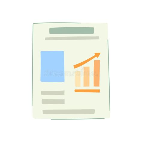 Business Financial Report Cartoon Vector Illustration Stock Vector