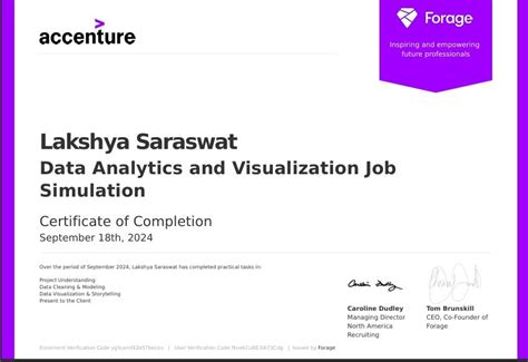 🌟i Am Excited To Share That I Have Completed The Accenture Data Analytics And Visualization Job