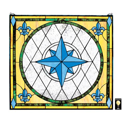Compass Stained Glass Pattern