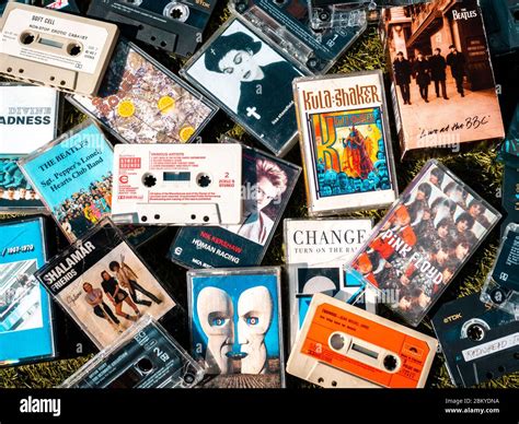 Selection Of Popular Music On Audio Cassette Tape From The 1970s 1980s