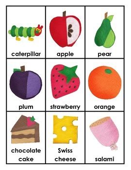 The Very Hungry Caterpillar Flash Cards By Myacestraw Tpt