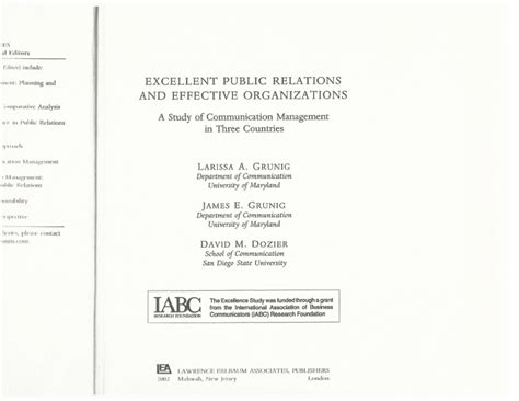 Pdf Models Of Public Relations