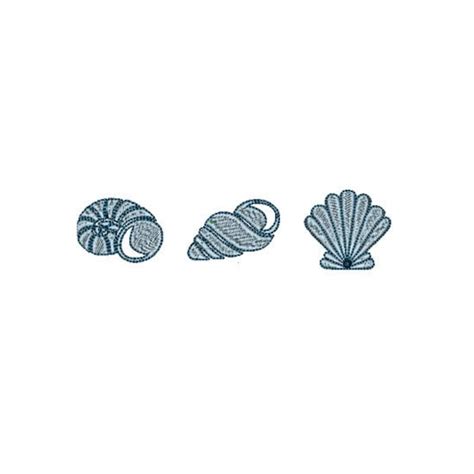 Seashell Embroidery Design Pattern Instant Download Digital File Etsy