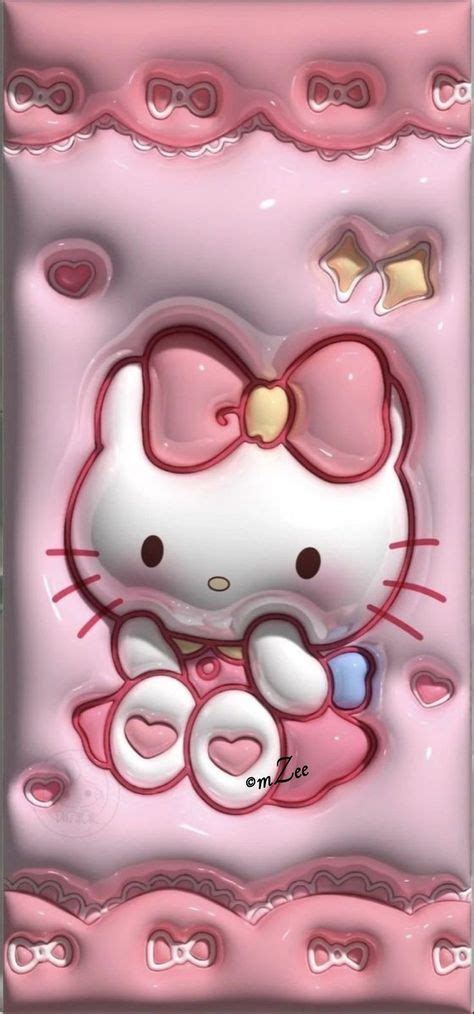 Hello Kitty 3d Temas Para Celular Rosa Papel De Pared De Color Rosa Papel De Pared Hippie