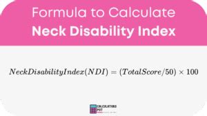 Neck Disability Index Calculator