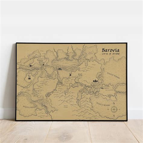 Map Of Barovia Curse Of Strahd Etsy