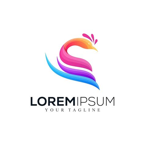 Premium Vector Abstract Colorful Peacock Logo Design