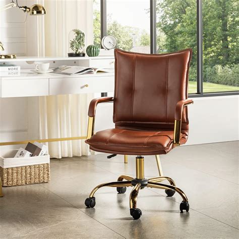 Hulala Home Faux Leather Office Chair Desk Chair Adjustable Swivel