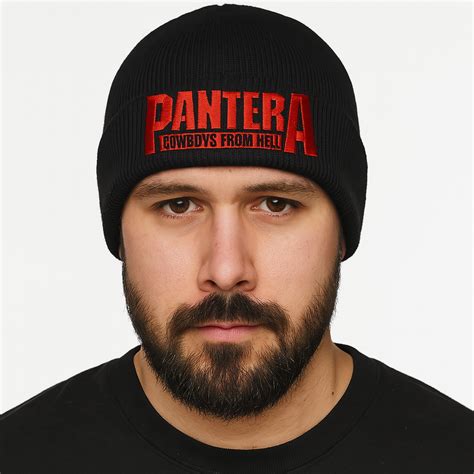 Pantera Cowboys From Hell Black Knit Beanie Rebel Yell Online