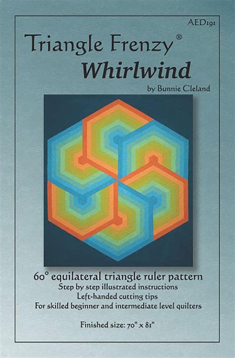 Triangle Frenzy Whirlwind Quilting Pattern In Blue And Orange Penrose