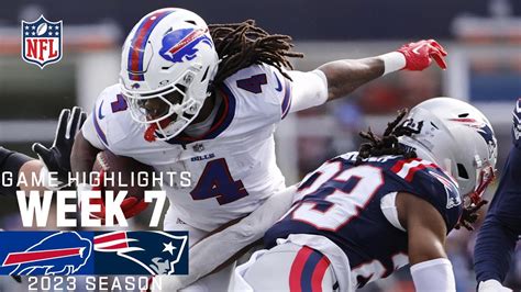Buffalo Bills Vs New England Patriots 2023 Week 7 Game Highlights