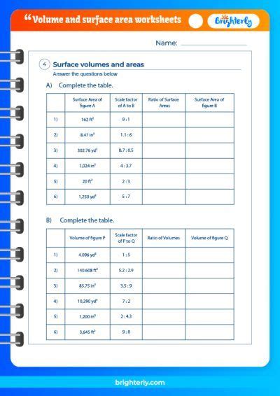 Volume And Surface Area Worksheets Grade 7 Pdfs Brighterly
