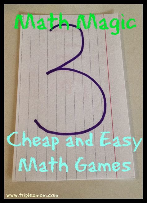 Math Magic Cheap And Easy Math Games Triplezmom