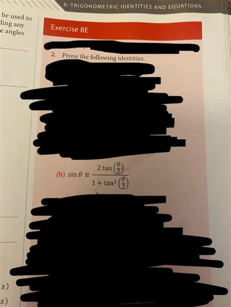Can Anyone Help Me With This Trig Identity R Maths