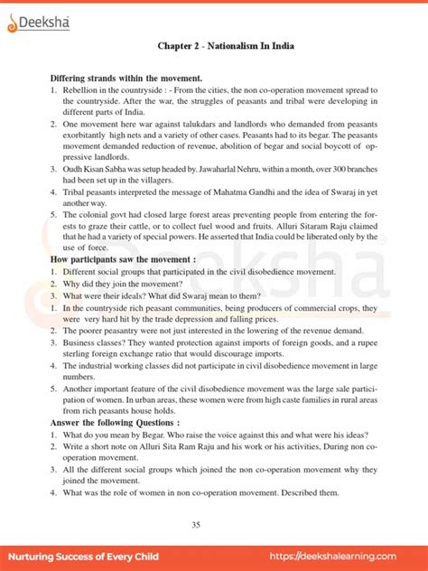 Cbse Class 10 History Notes Chapter 2 Pdf Peasant Indian Nationalism