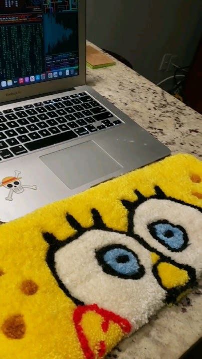 Spongebob Rug Spongebob Art Tufting Rugmaking Krabbypatty Keyboard Gamingsetup Yarn