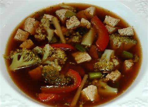 Spicy Gai Lan And Bean Curd Soup Recipe