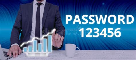 Conceptual Caption Password 123456 Business Concept The Hidden Word Or Expression To Be Used To