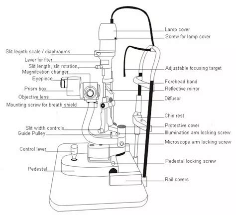 Ls 4 Five Magnifications Ophthalmology Slit Lamp Optometry Microscope With Led Illumination