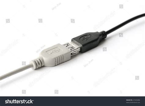 Male Female Usb Connectors On White Stock Photo Shutterstock