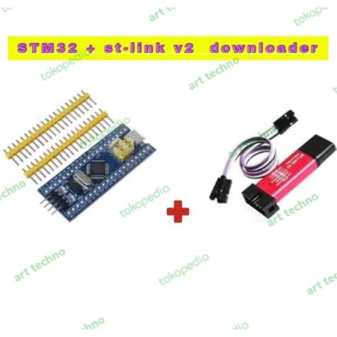 jual set bundling stm32 st link v2 stm32f103c6t8 stm 32 shopee