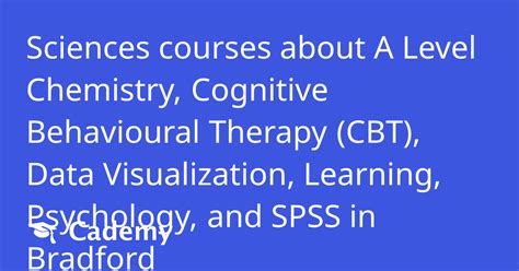 Sciences Courses About A Level Chemistry Cognitive Behavioural Therapy