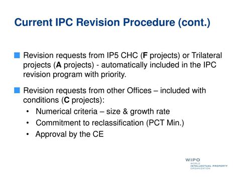 Ppt Plans To Accelerate Revision And Publication Procedure Of The Ipc Powerpoint Presentation
