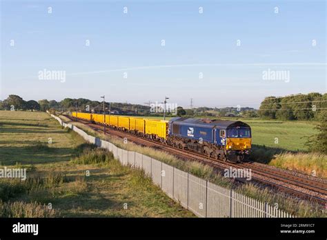 Drs Class 66 Diesel Locomotive On The West Coast Mainline Hauling A