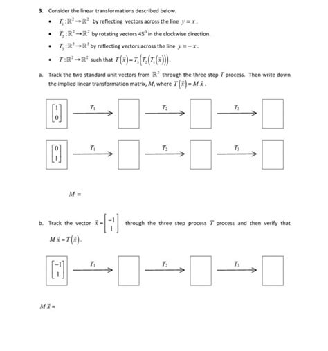 solved 3 consider the linear transformations described