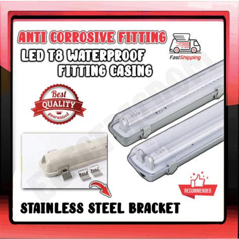 Led T8 2ft4ft Stainless Bracket Anti Corrosive Fitting Weatherproof
