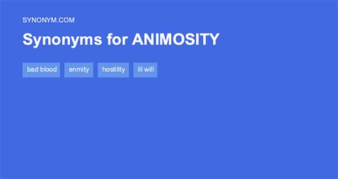 Another Word For Animosity Synonyms And Antonyms