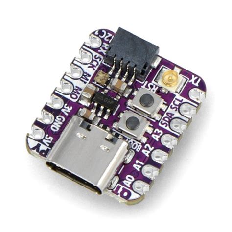 qt py esp32 s2 development board with wifi and u fl antenna connector