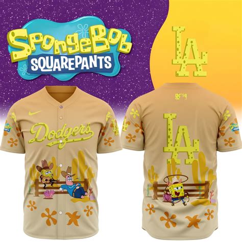 Premium Mlb Los Angeles Dodgers X Spongebob Squarepants Special Baseball Jersey Nmd Style Spotx