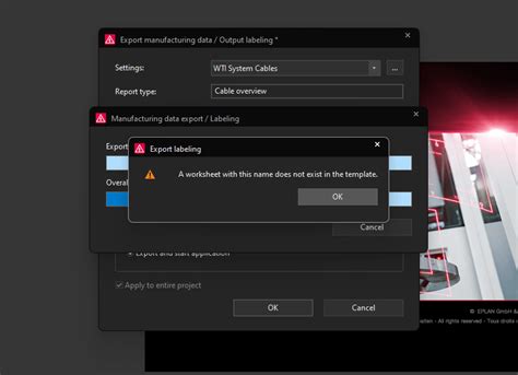 Error With Labelling Export R Eplan
