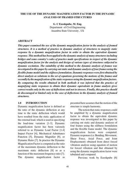 Dynamic Magnification Factor For Impact Load Download Free Pdf