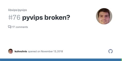 Pyvips Broken · Issue 76 · Libvips Pyvips · Github