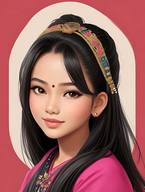 Premium Ai Image Beautiful Young Girl Of Nepal