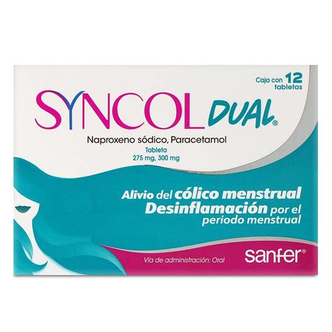 Syncol Dual 275 Mg 300 Mg 12 Tabletas Farmacias Klyns