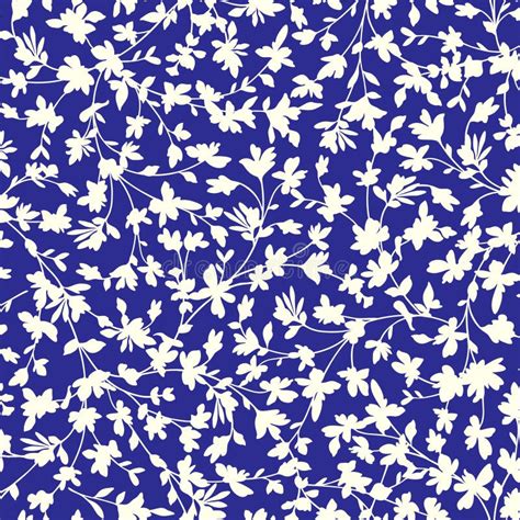 Seamless Pattern With Beautiful Plants Perfect For Textiles Stock