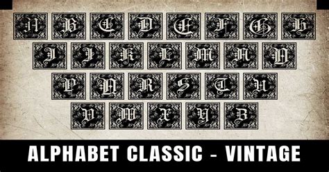 Alphabet Classic Vintage Bundle Bundle · Creative Fabrica