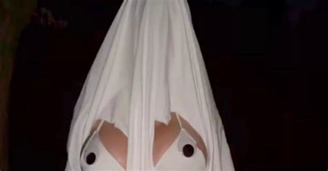 Playboy Bunny Turns Boobs Into Spooky Ghost For Best Halloween Costume