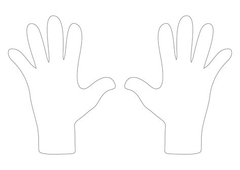 Modèle De Main Denfant Main à Colorier Pour Couper