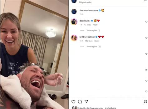 Ufc Ring Girl Brittney Palmer Leaves Conor Mcgregor Public Message After Sharing Video Alongside